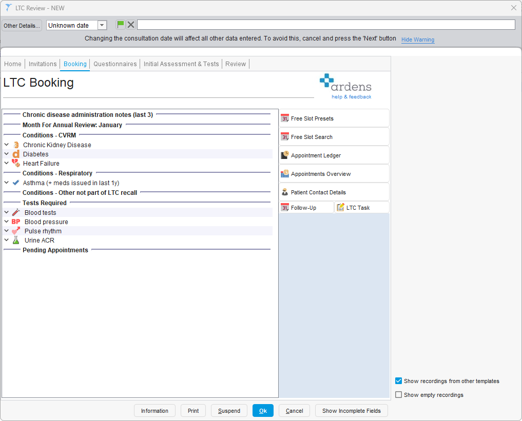 Sending LTC Invitations - New Process : Ardens